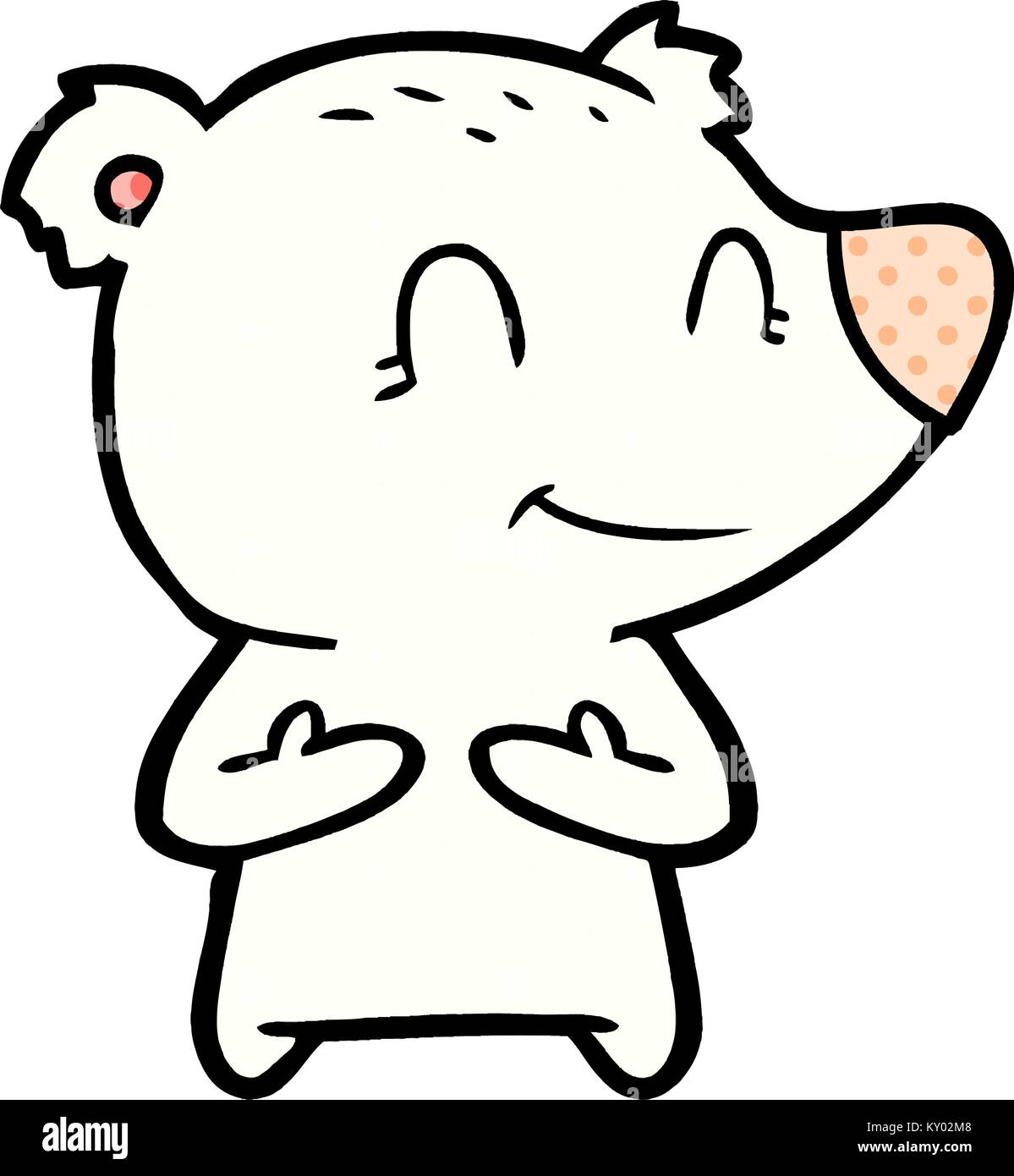 happy polar bear cartoon Stock Vector Image & Art - Alamy