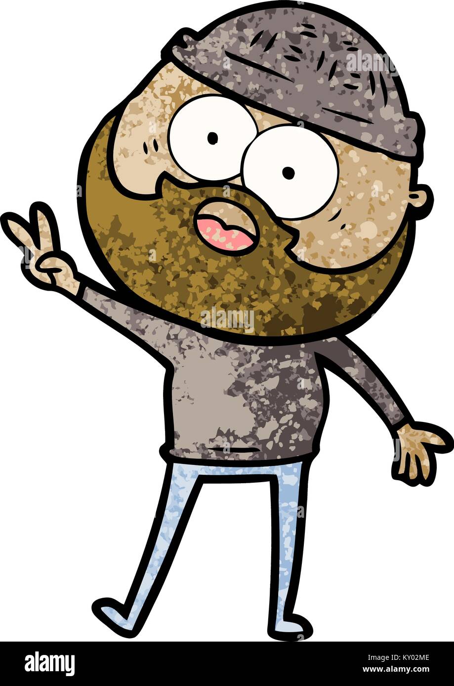 cartoon bearded man Stock Vector Image & Art - Alamy