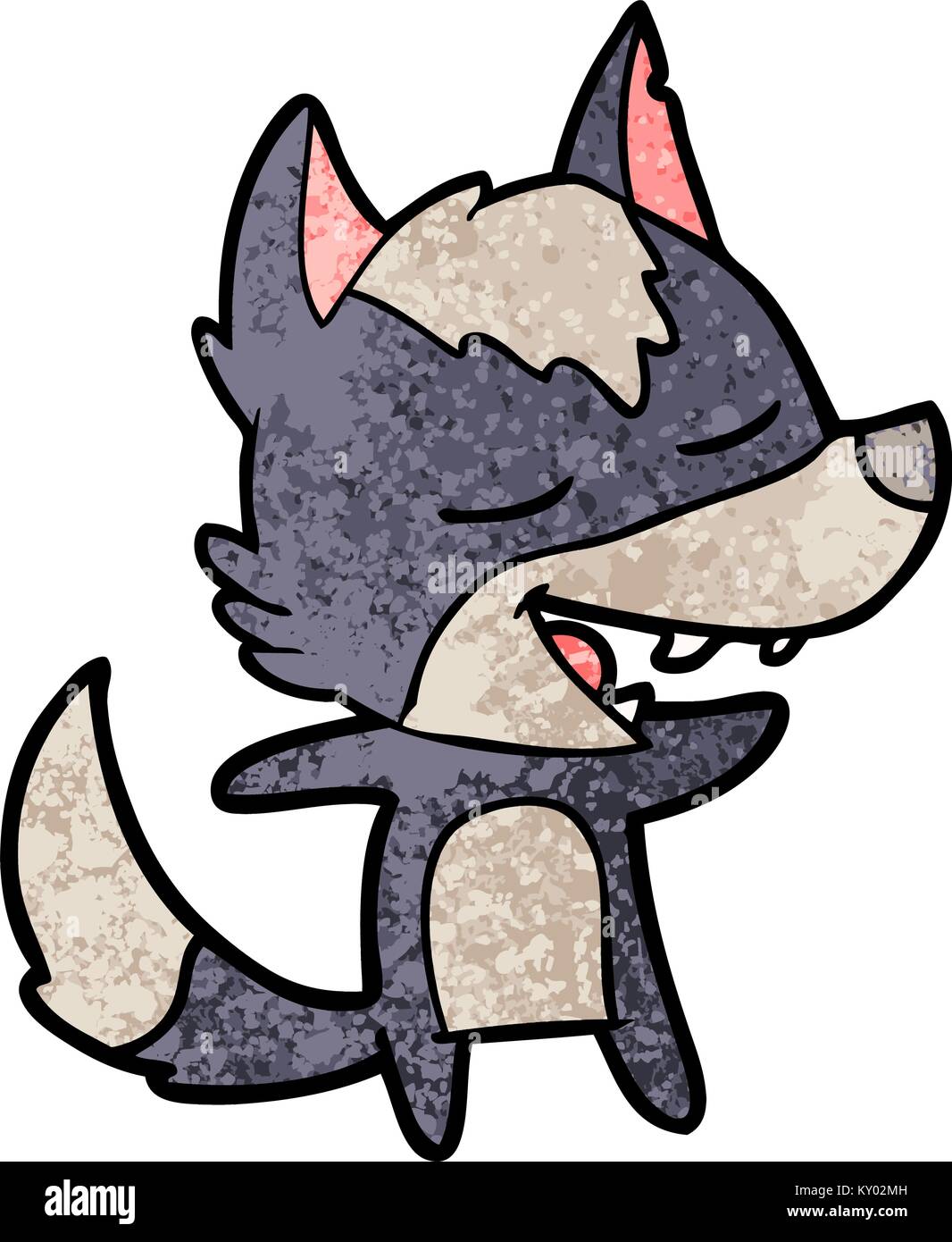 cartoon wolf laughing Stock Vector Image & Art - Alamy