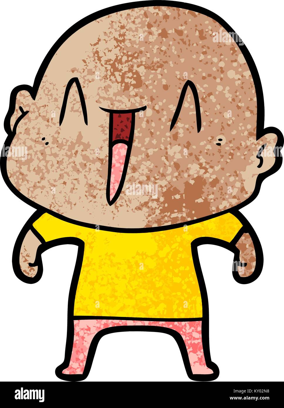 happy cartoon bald man Stock Vector Image & Art - Alamy