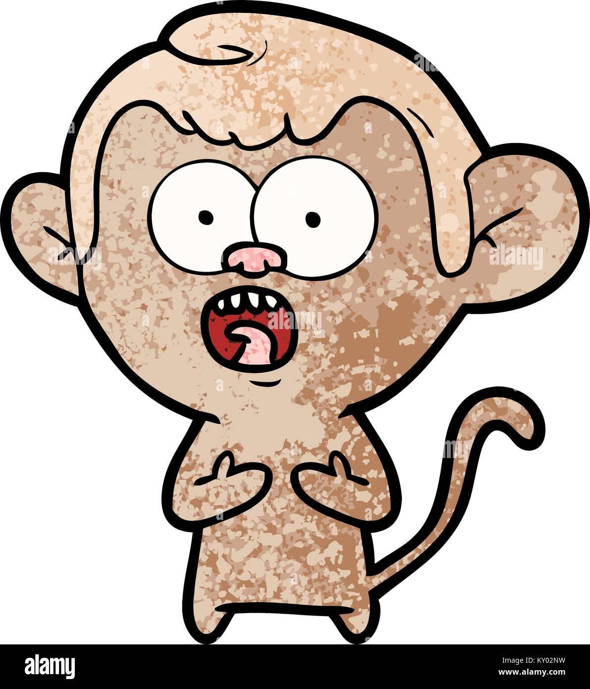 cartoon shocked monkey Stock Vector Image & Art - Alamy
