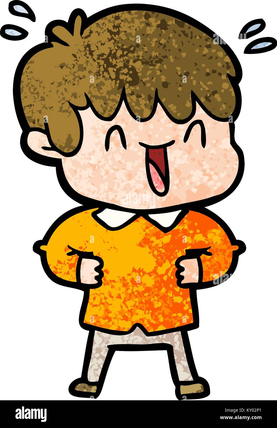 cartoon laughing boy Stock Vector Image & Art - Alamy