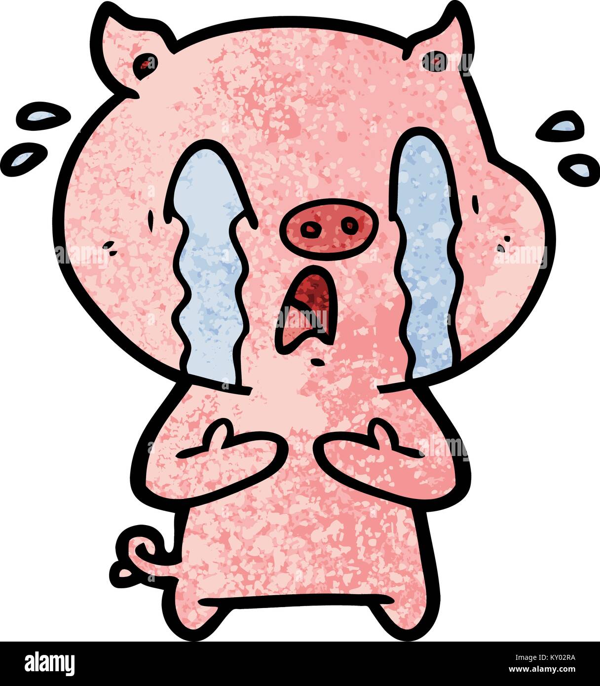 crying pig cartoon Stock Vector Image & Art - Alamy