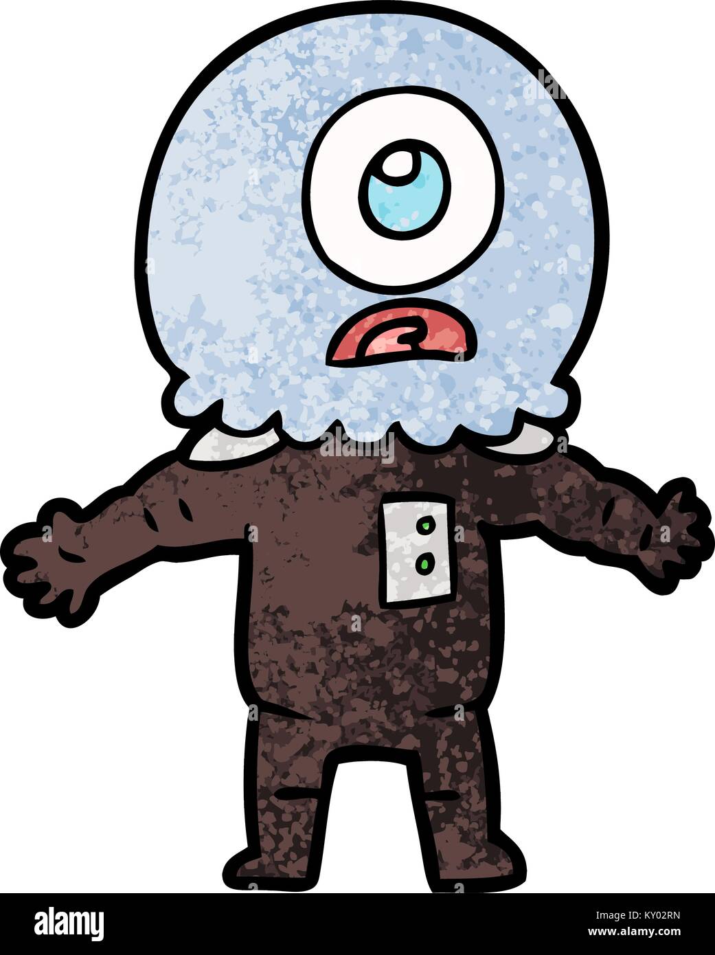 cartoon cyclops alien spaceman Stock Vector Image & Art - Alamy