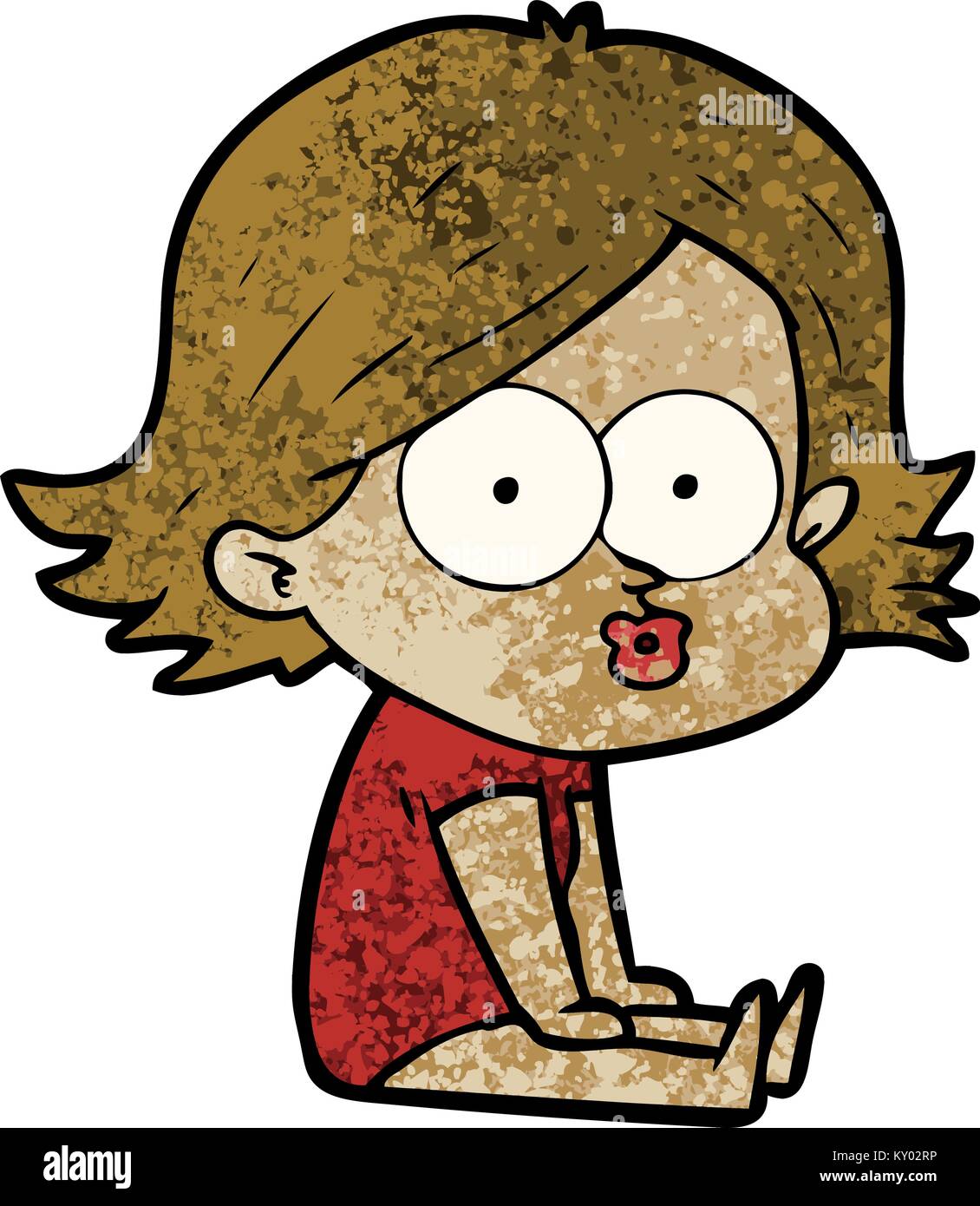 cartoon girl pouting Stock Vector Image & Art - Alamy