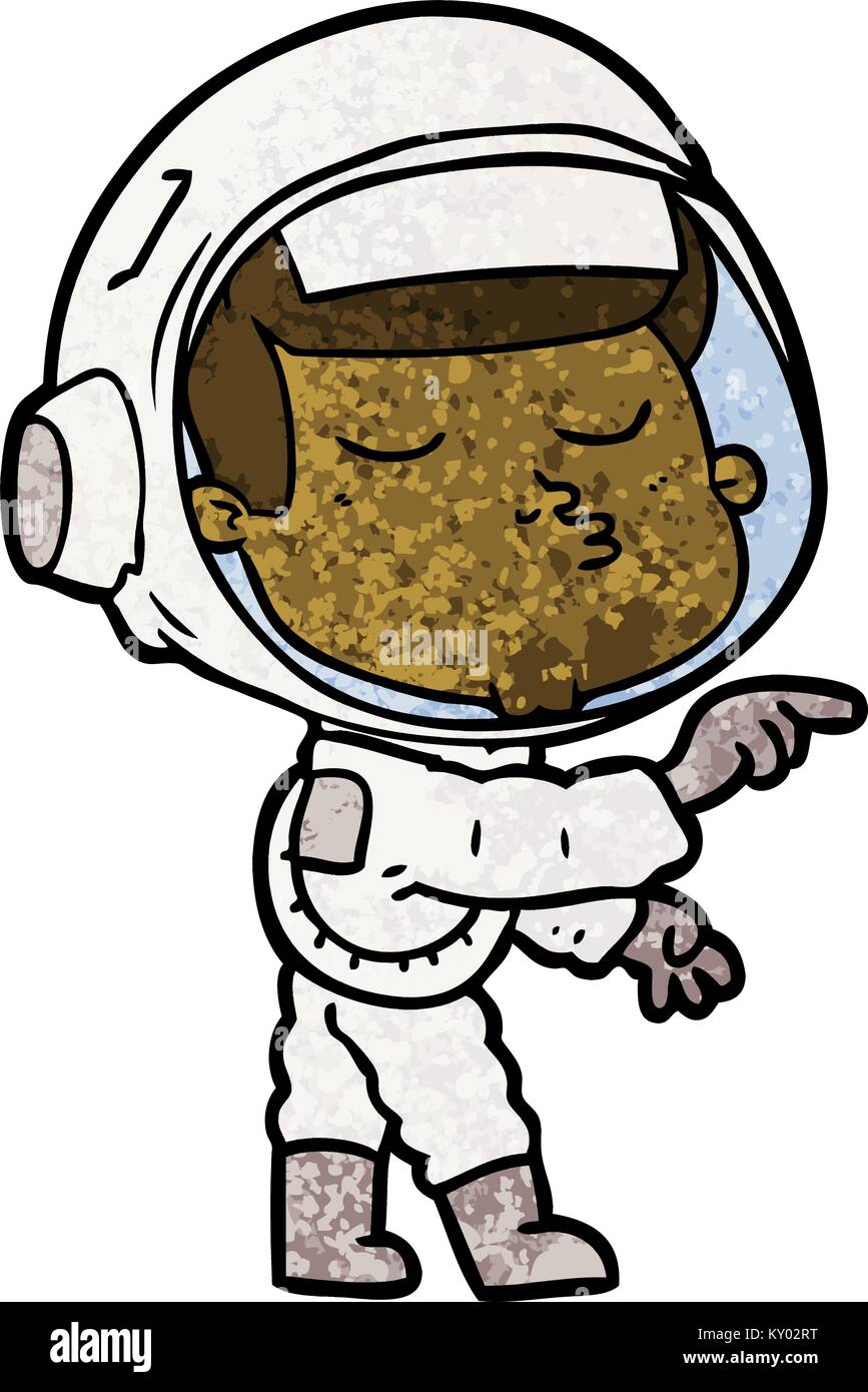 cartoon confident astronaut Stock Vector Image & Art - Alamy