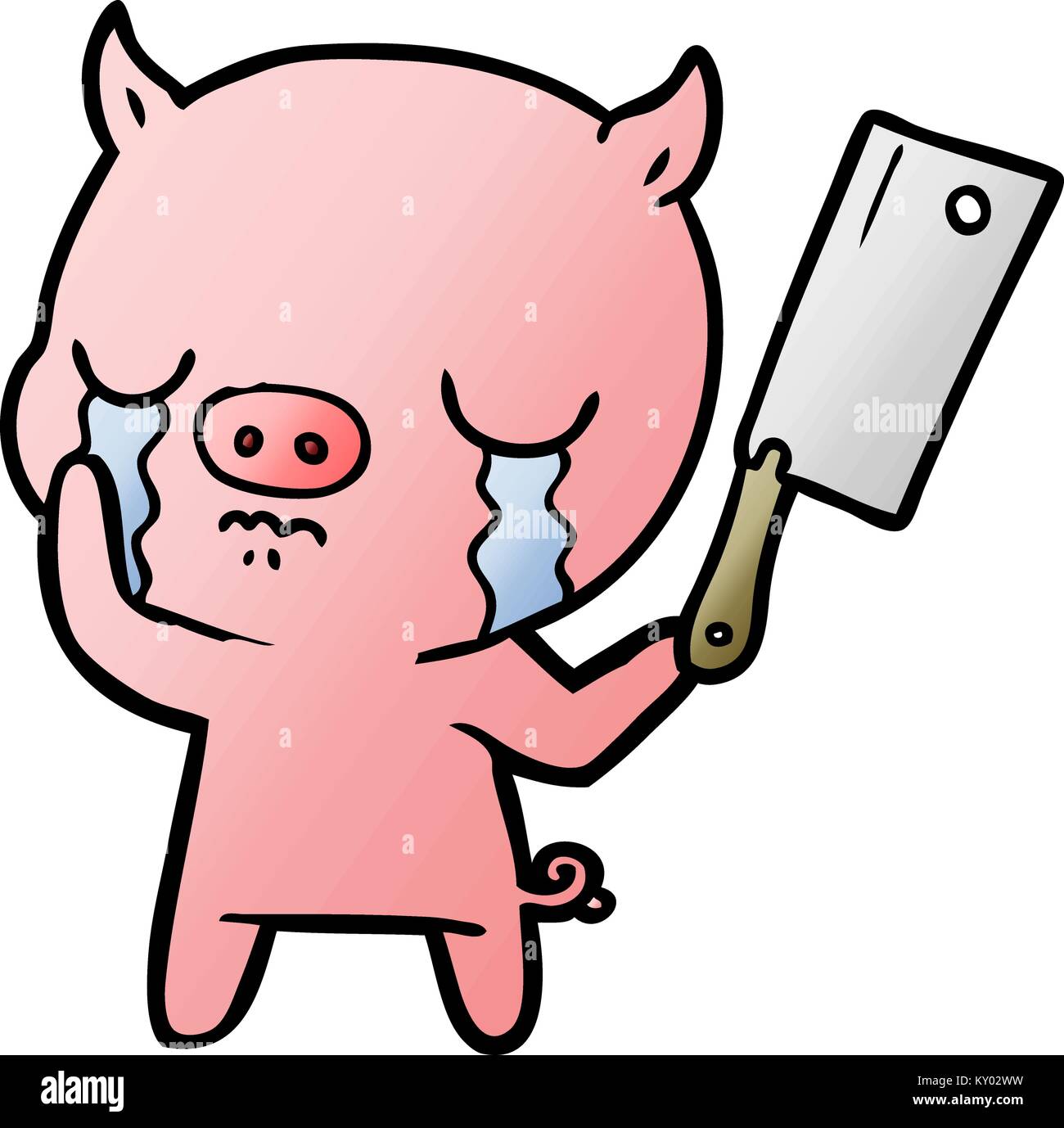 cartoon pig crying Stock Vector Image & Art - Alamy