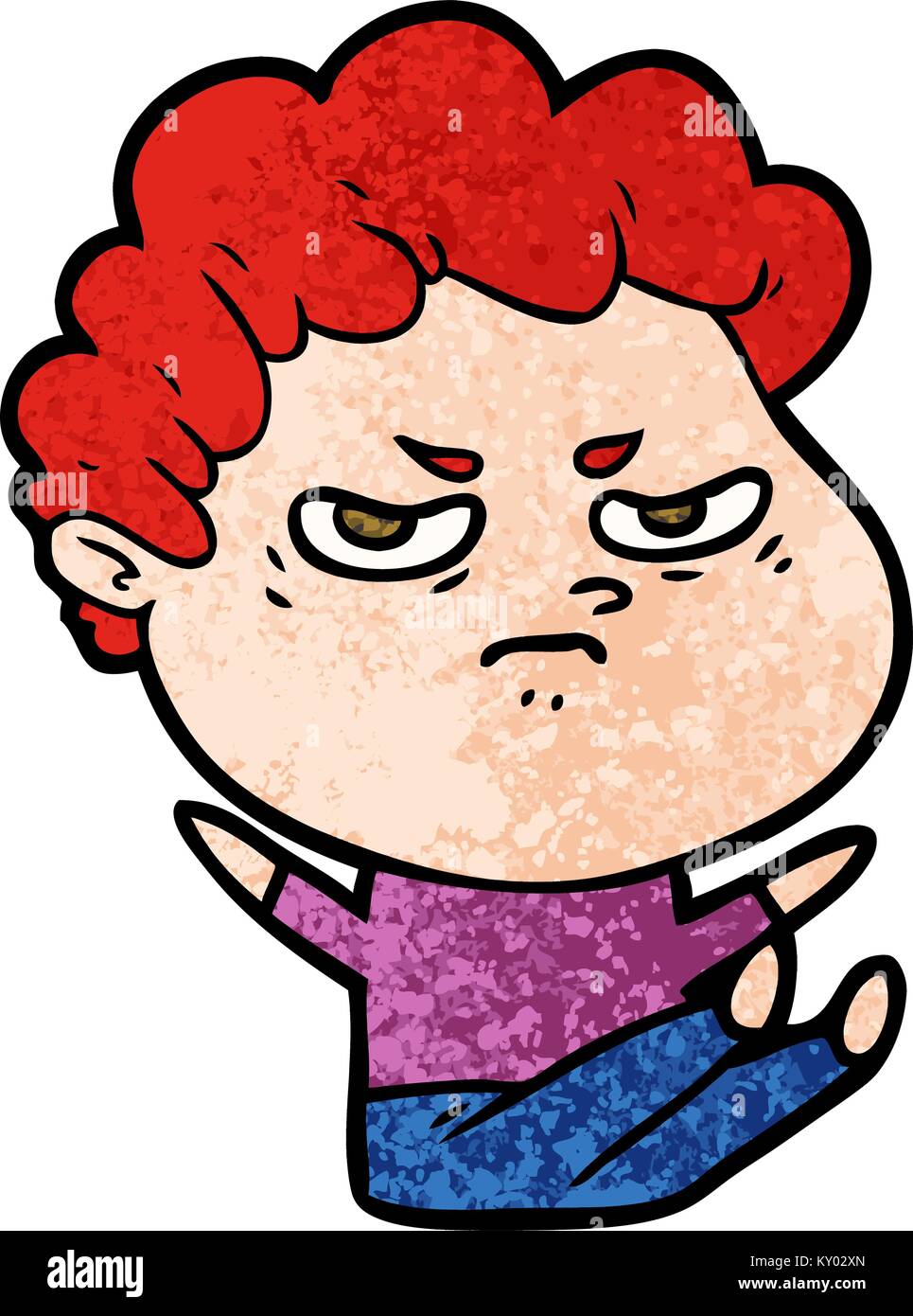 cartoon angry man Stock Vector Image & Art - Alamy