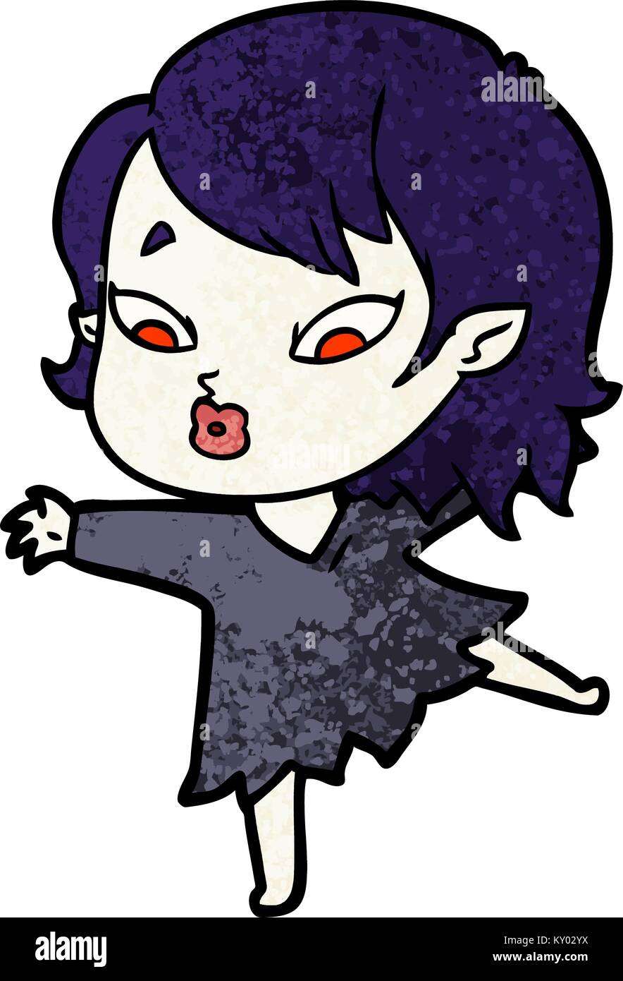 cute cartoon vampire girl Stock Vector Image & Art - Alamy