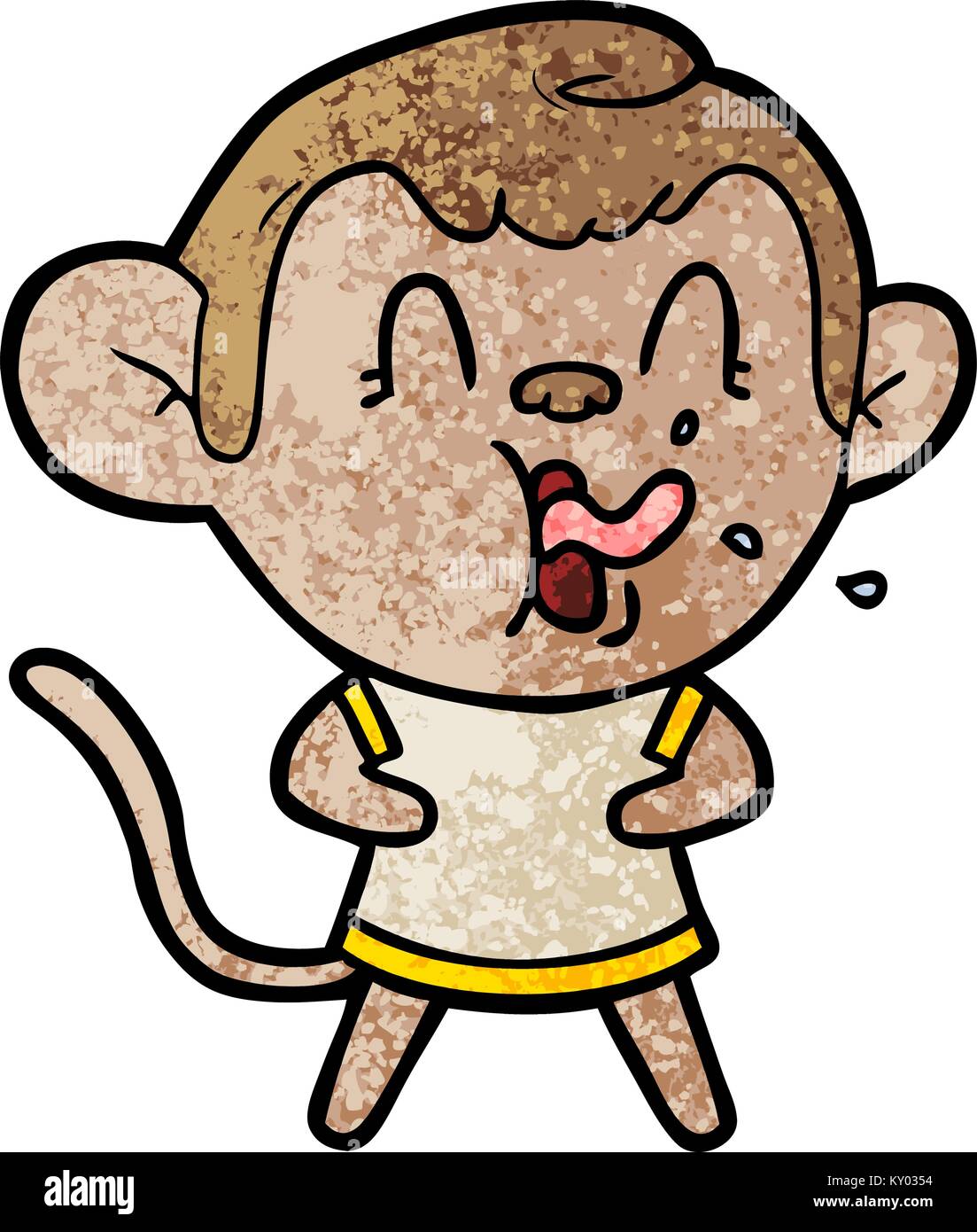 crazy cartoon monkey Stock Vector Image & Art - Alamy