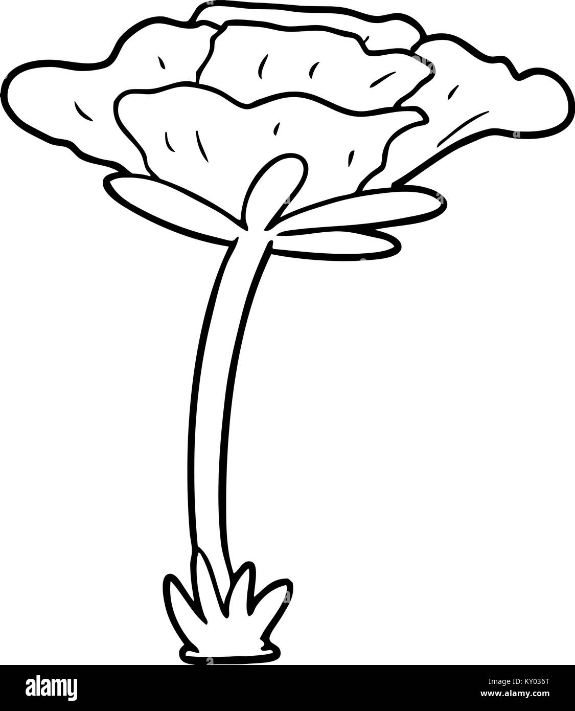 Cartoon poppy flower Black and White Stock Photos & Images - Alamy