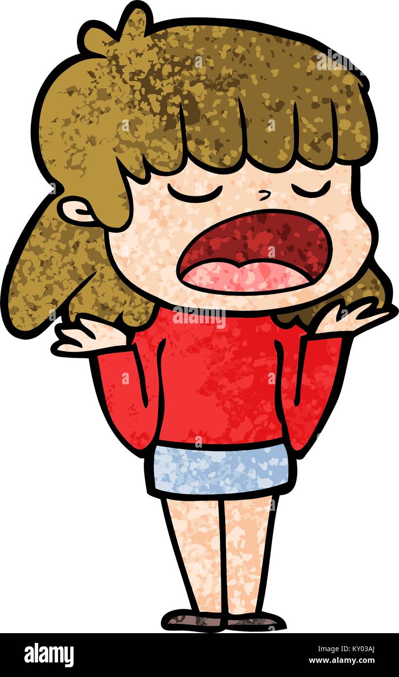cartoon woman talking loudly Stock Vector Image & Art - Alamy