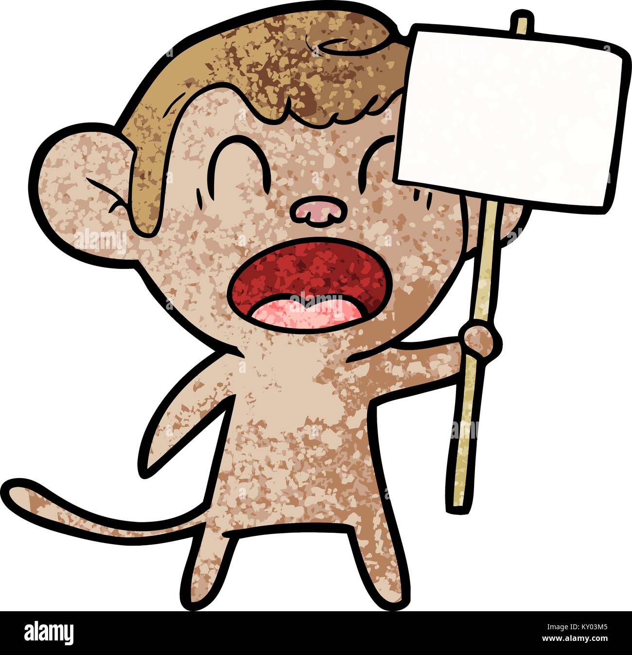shouting cartoon monkey Stock Vector Image & Art - Alamy