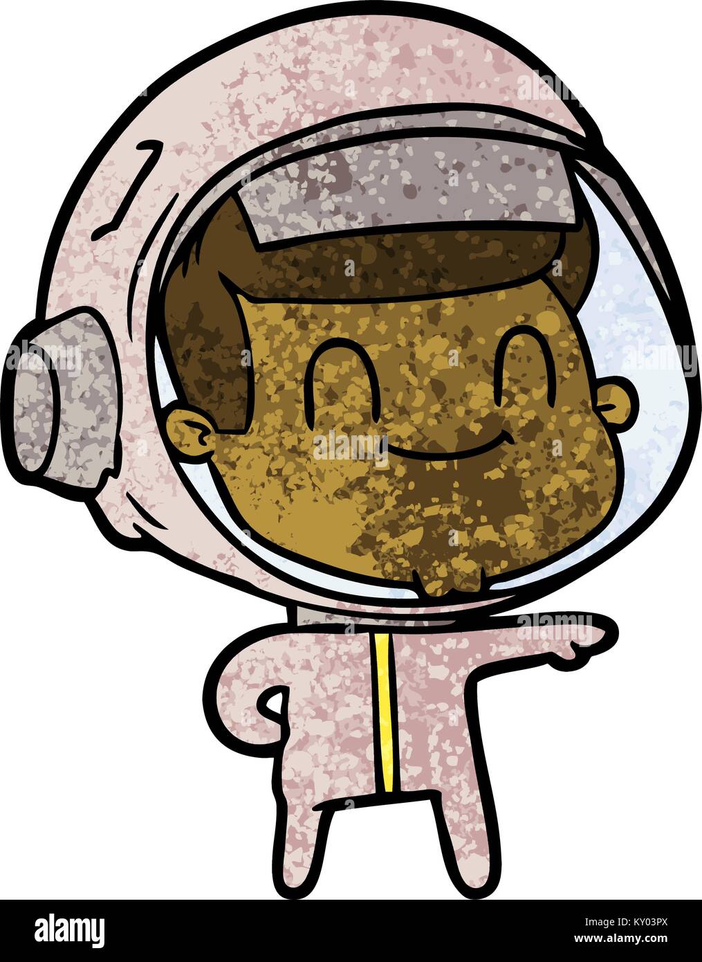 happy cartoon astronaut man Stock Vector Image & Art - Alamy