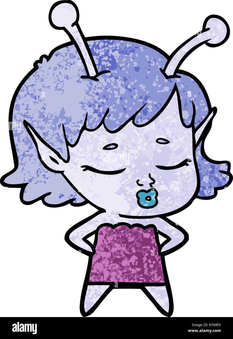 cute alien girl cartoon Stock Vector Image & Art - Alamy