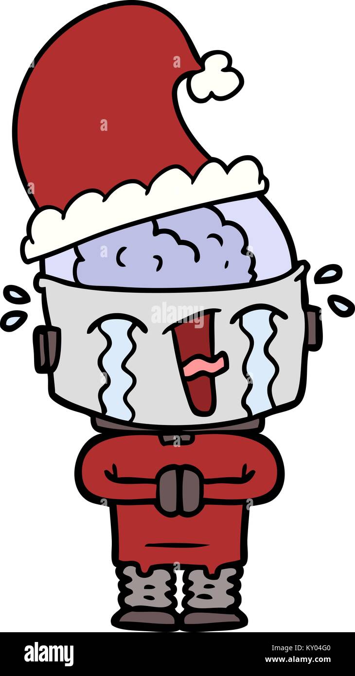 Cartoon Crying Robot Stock Vector Image And Art Alamy
