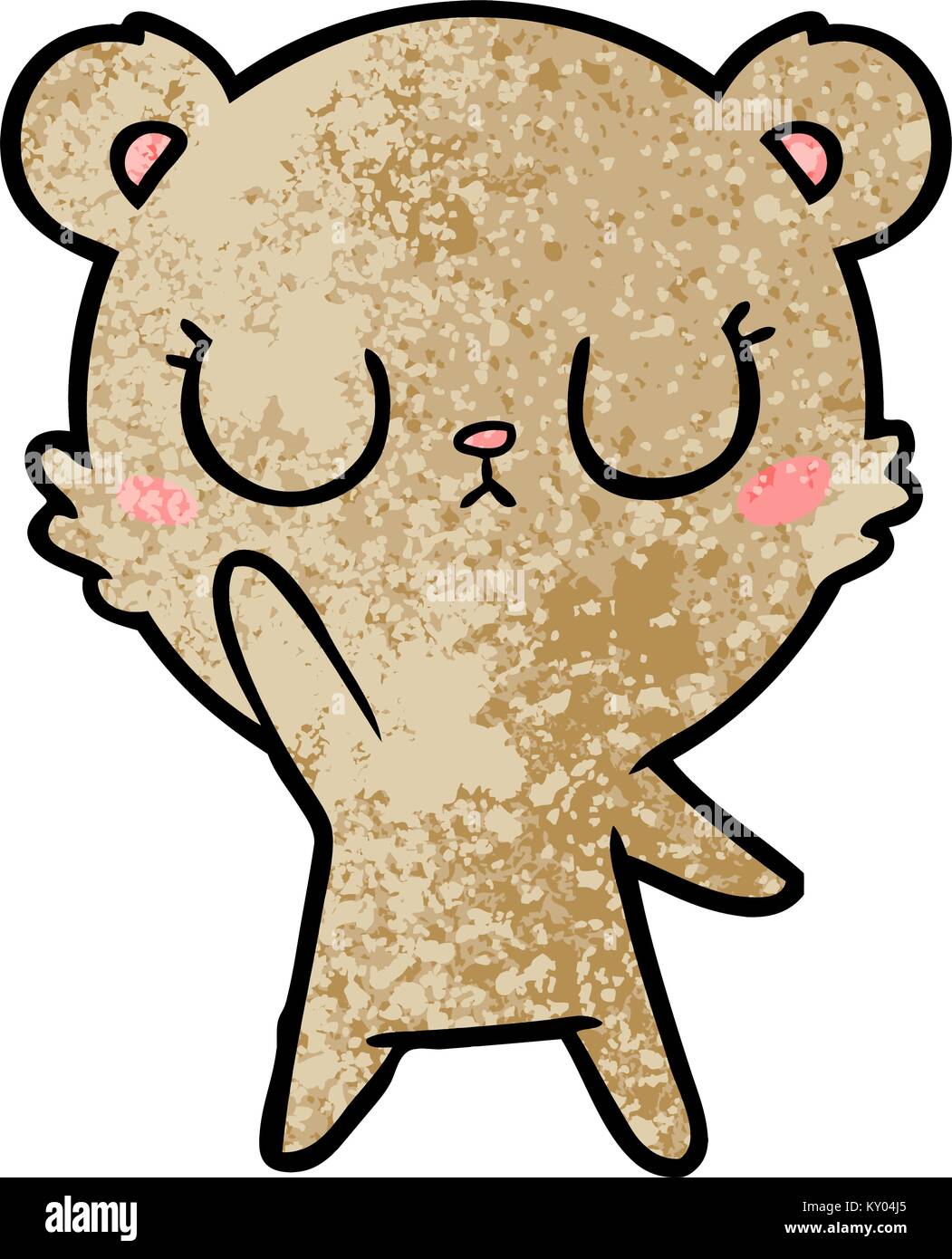 peaceful cartoon bear Stock Vector Image & Art - Alamy