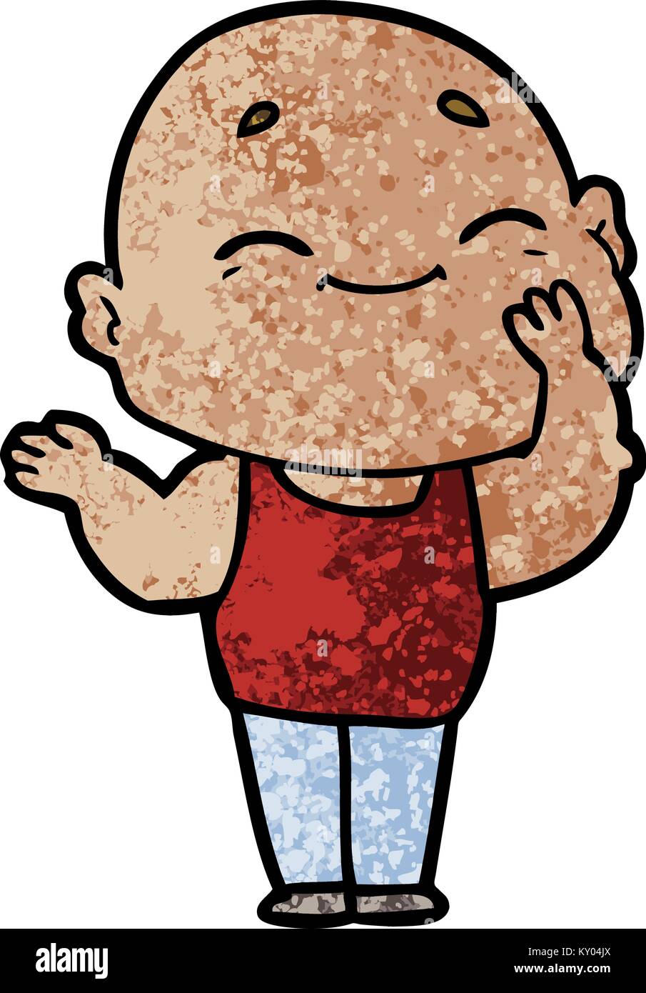 cartoon happy bald man Stock Vector Image & Art - Alamy