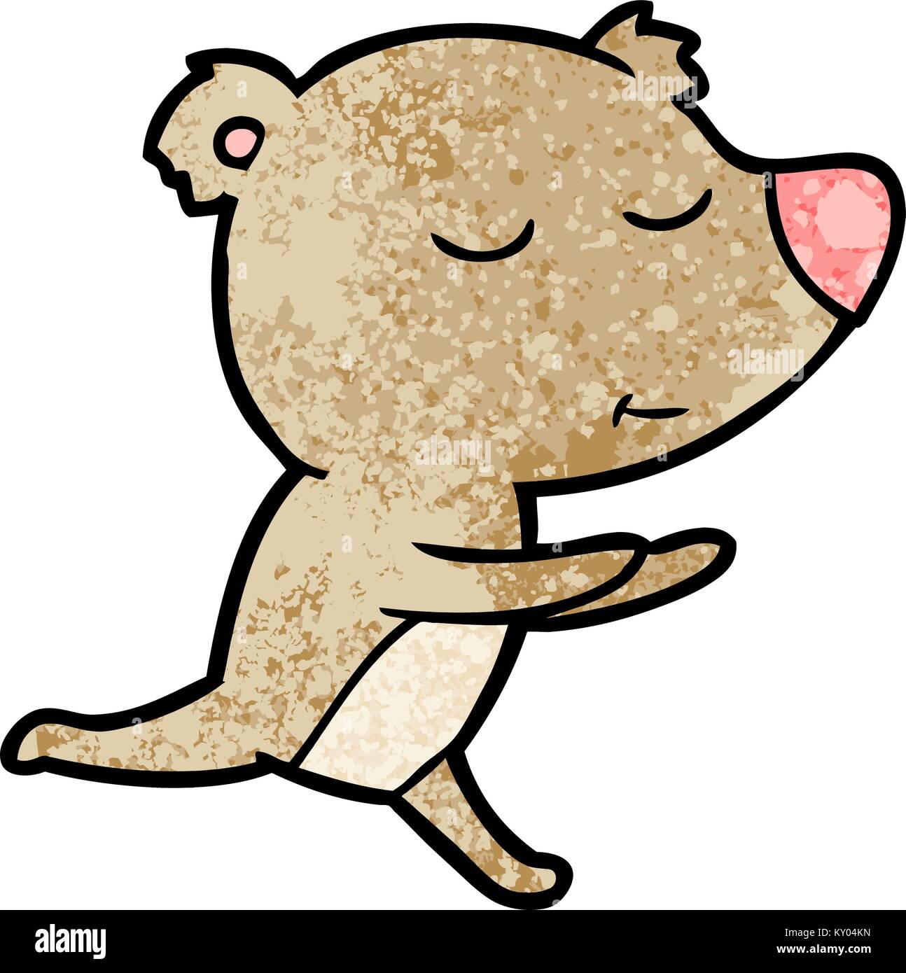 happy cartoon bear running Stock Vector Image & Art - Alamy