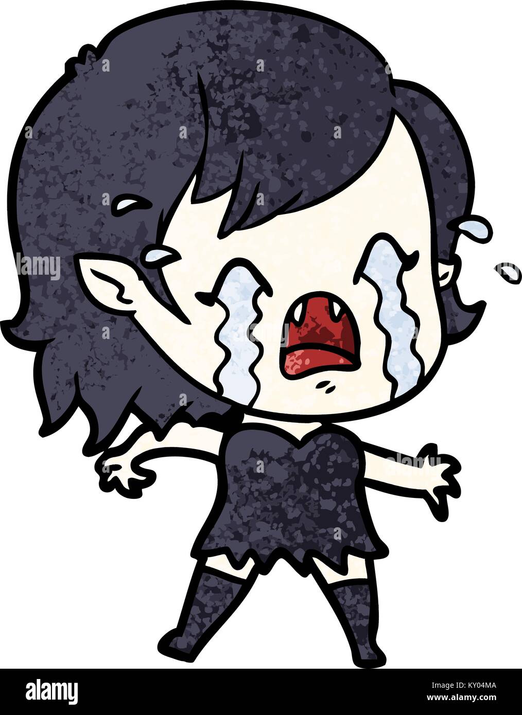 cartoon crying vampire girl Stock Vector Image & Art - Alamy