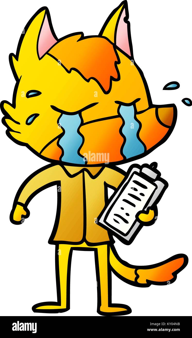 sad little fox cartoon character Stock Vector Image & Art - Alamy