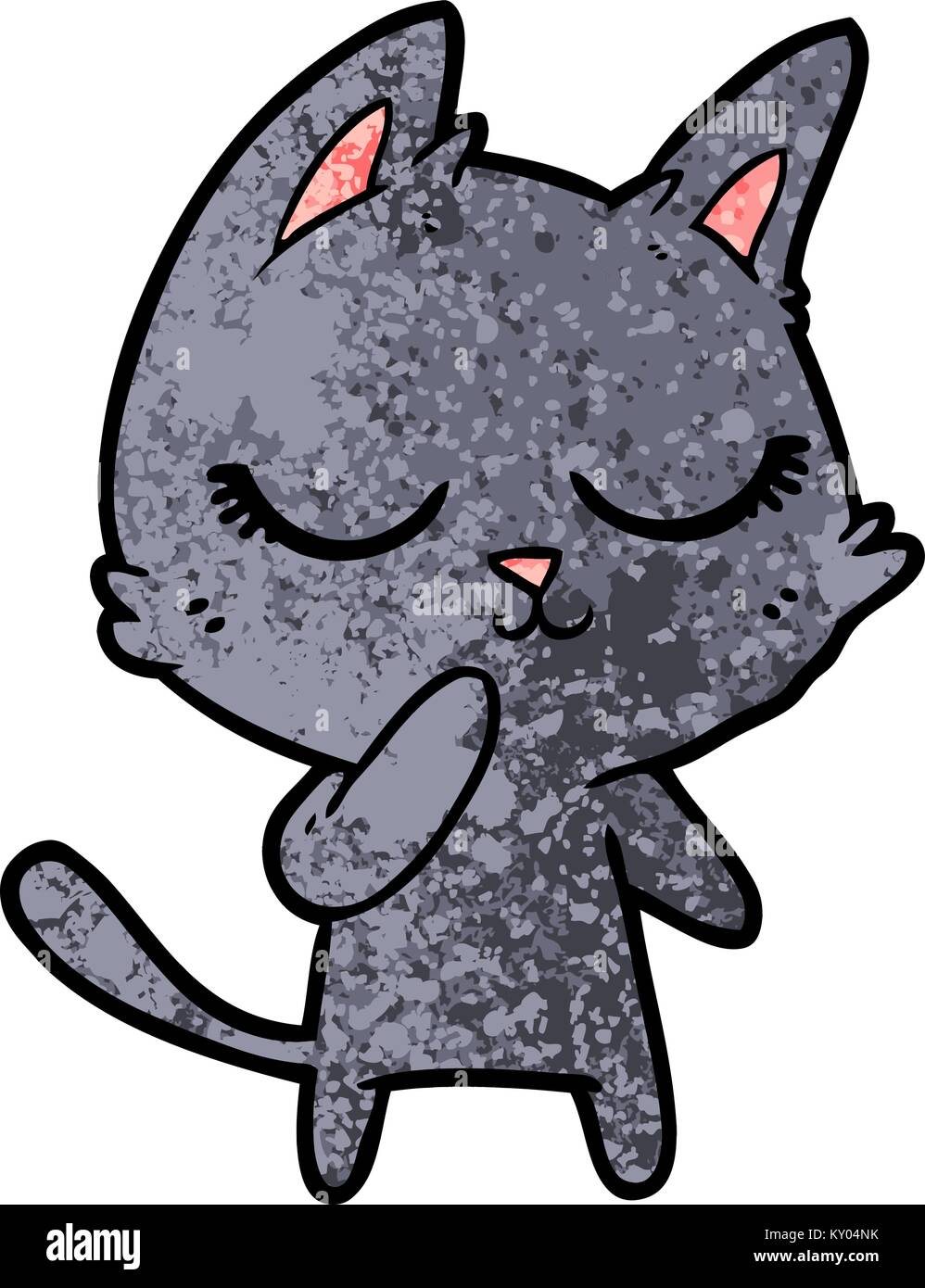 calm cartoon cat considering Stock Vector Image & Art - Alamy
