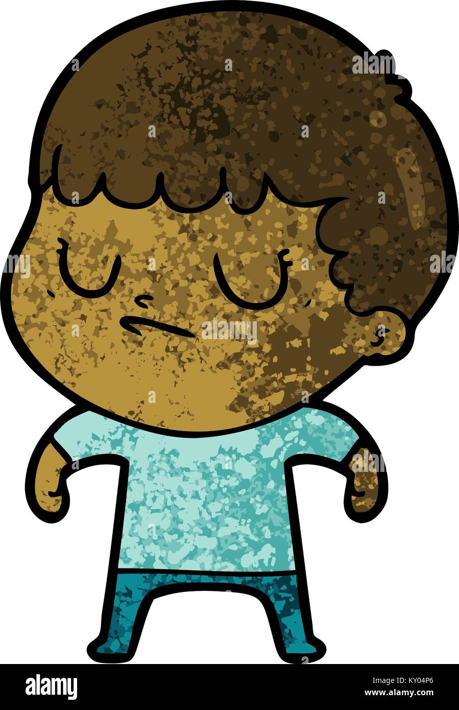 cartoon grumpy boy Stock Vector Image & Art - Alamy