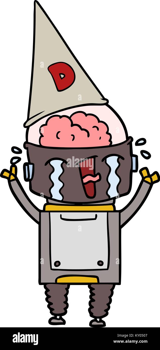 cartoon crying robot Stock Vector Image & Art - Alamy
