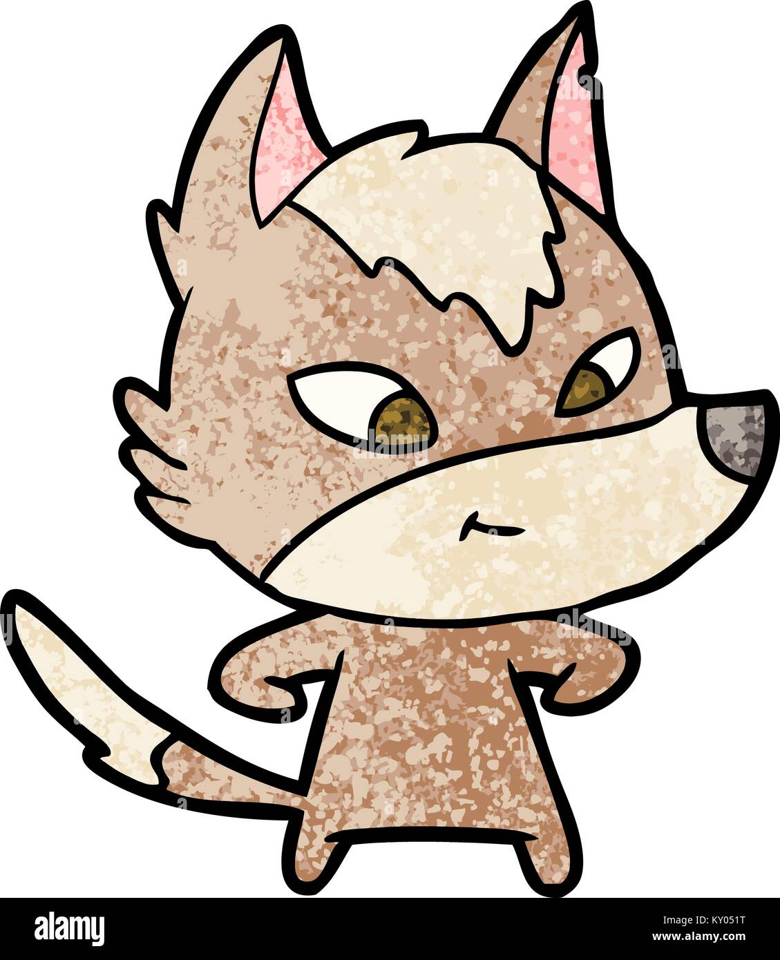 friendly cartoon wolf Stock Vector Image & Art - Alamy