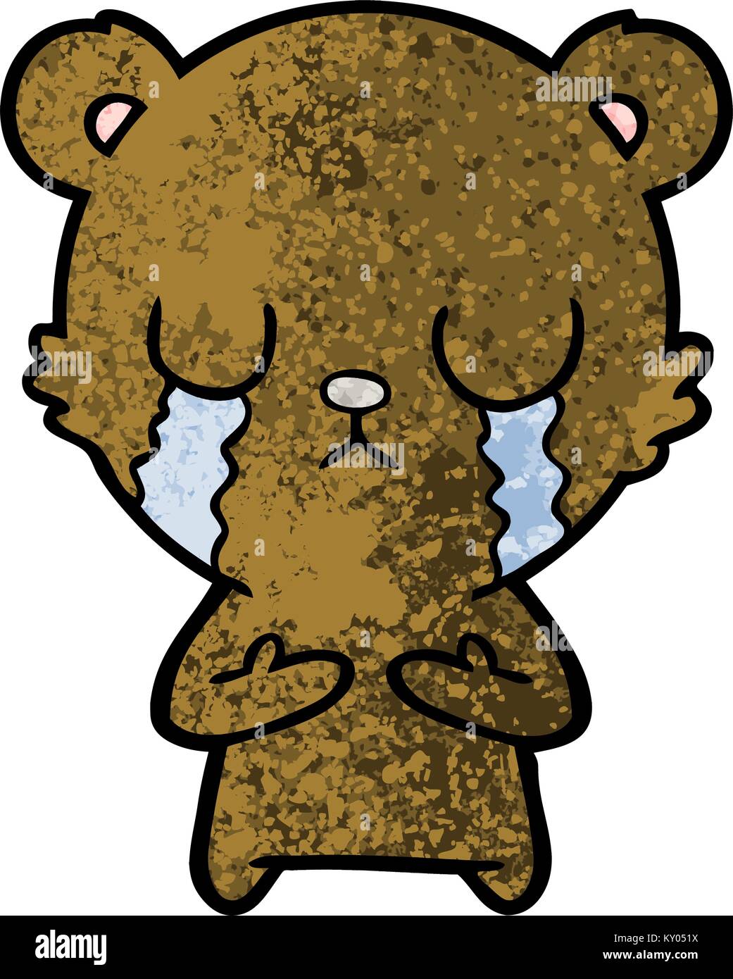 crying cartoon bear Stock Vector Image & Art - Alamy