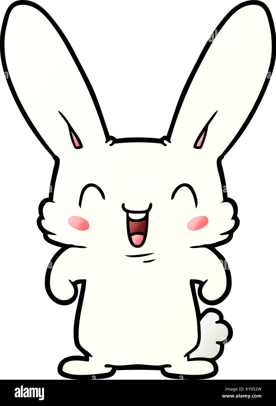 cartoon rabbit laughing Stock Vector Image & Art - Alamy