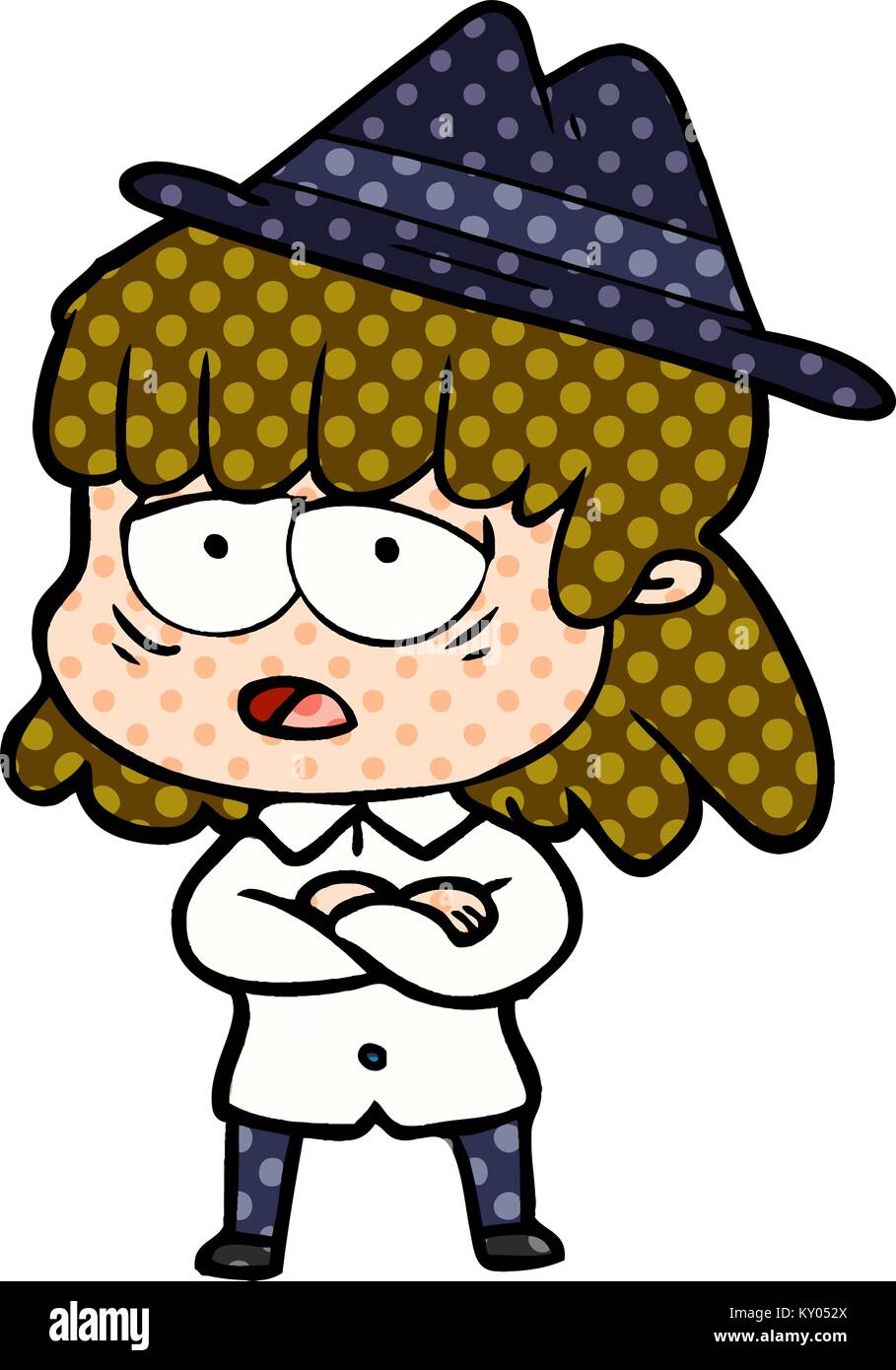 cartoon tired woman Stock Vector Image & Art - Alamy