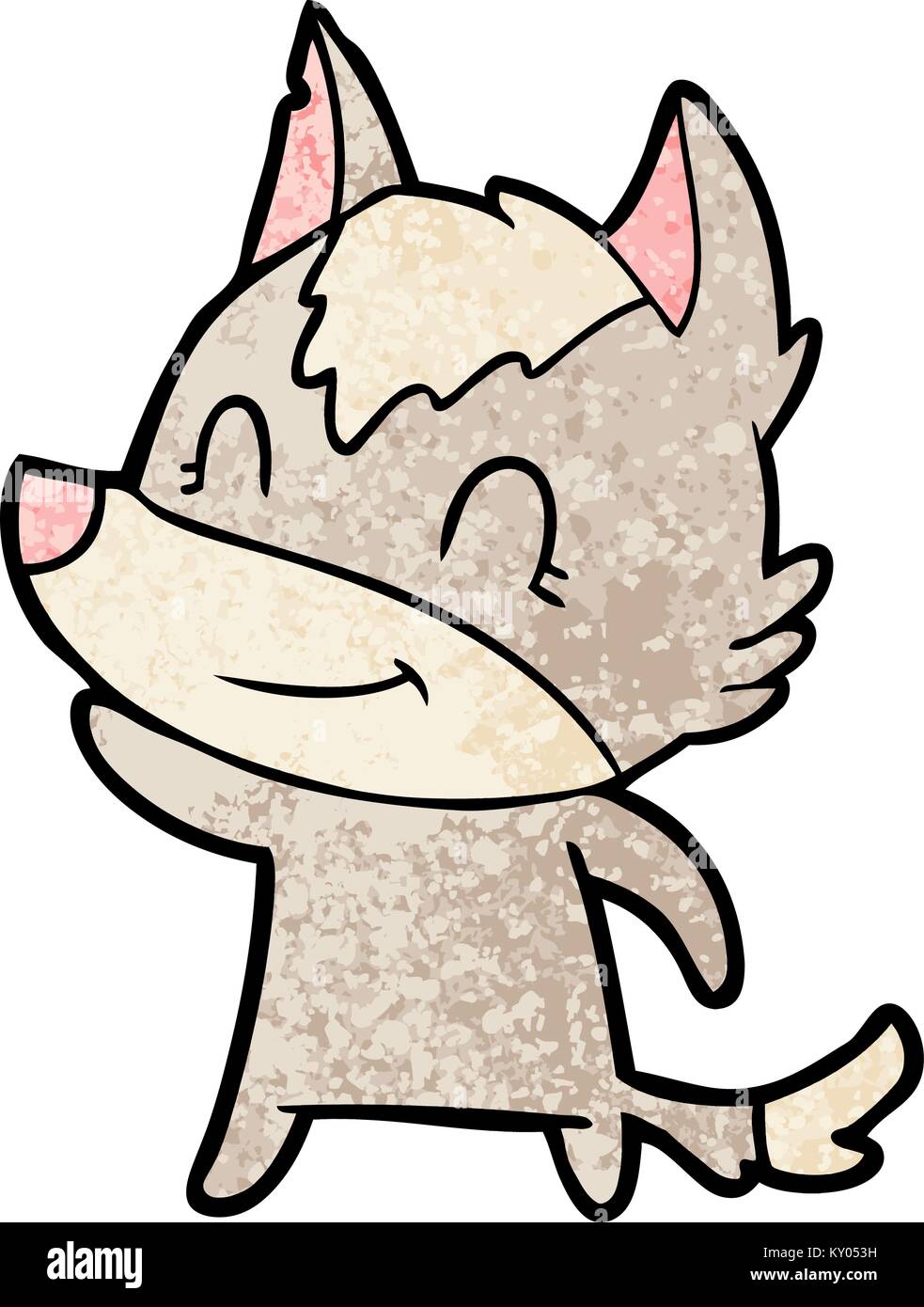 friendly cartoon wolf Stock Vector Image & Art - Alamy