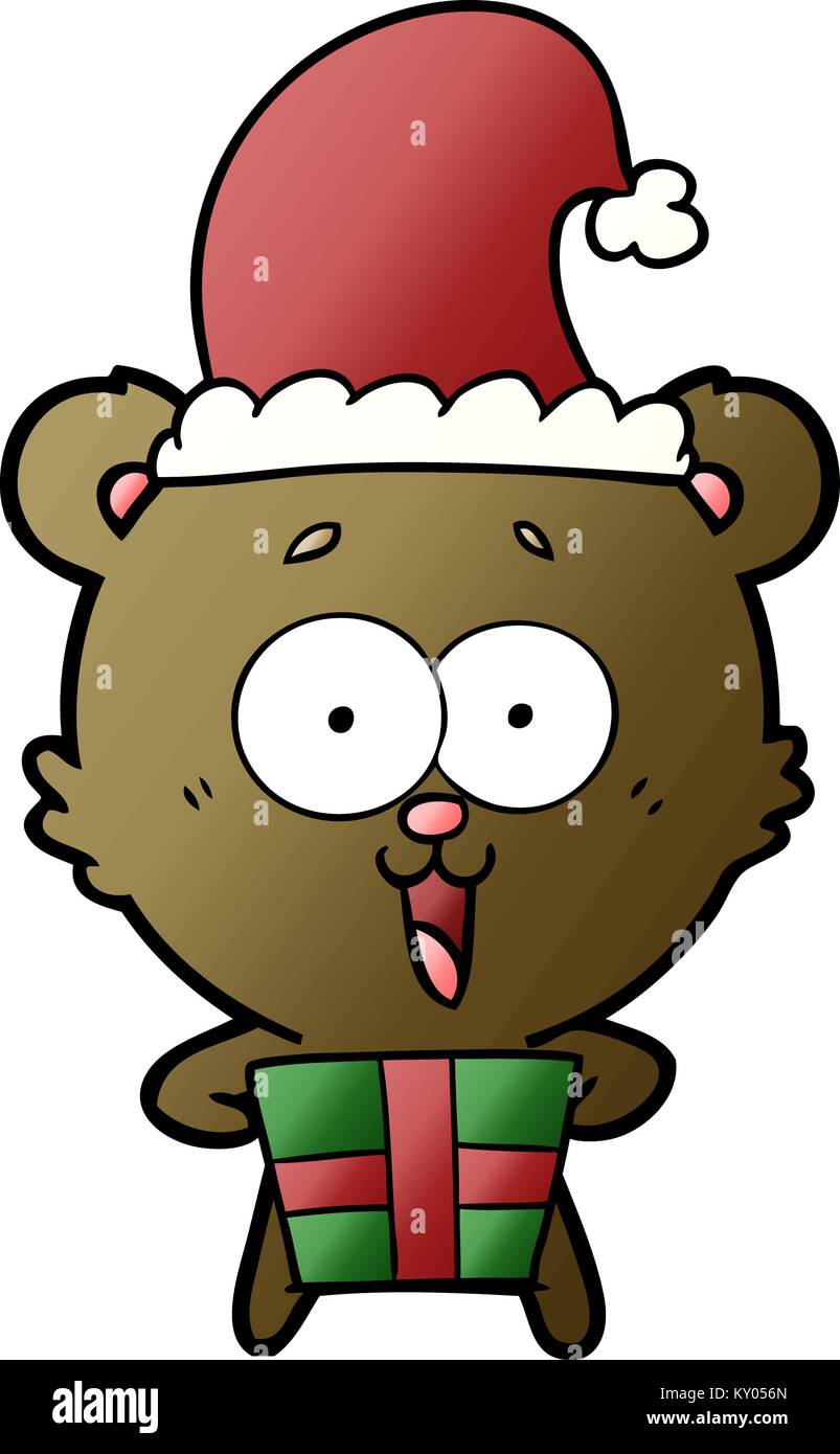 laughing christmas teddy bear cartoon Stock Vector Image & Art - Alamy