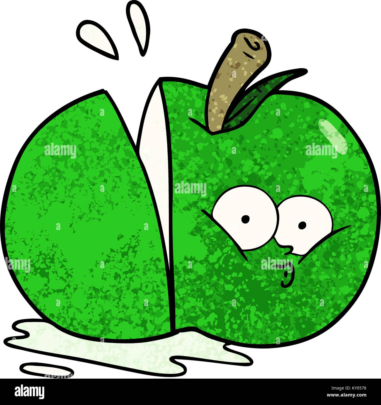 cartoon sliced apple Stock Vector Image & Art - Alamy