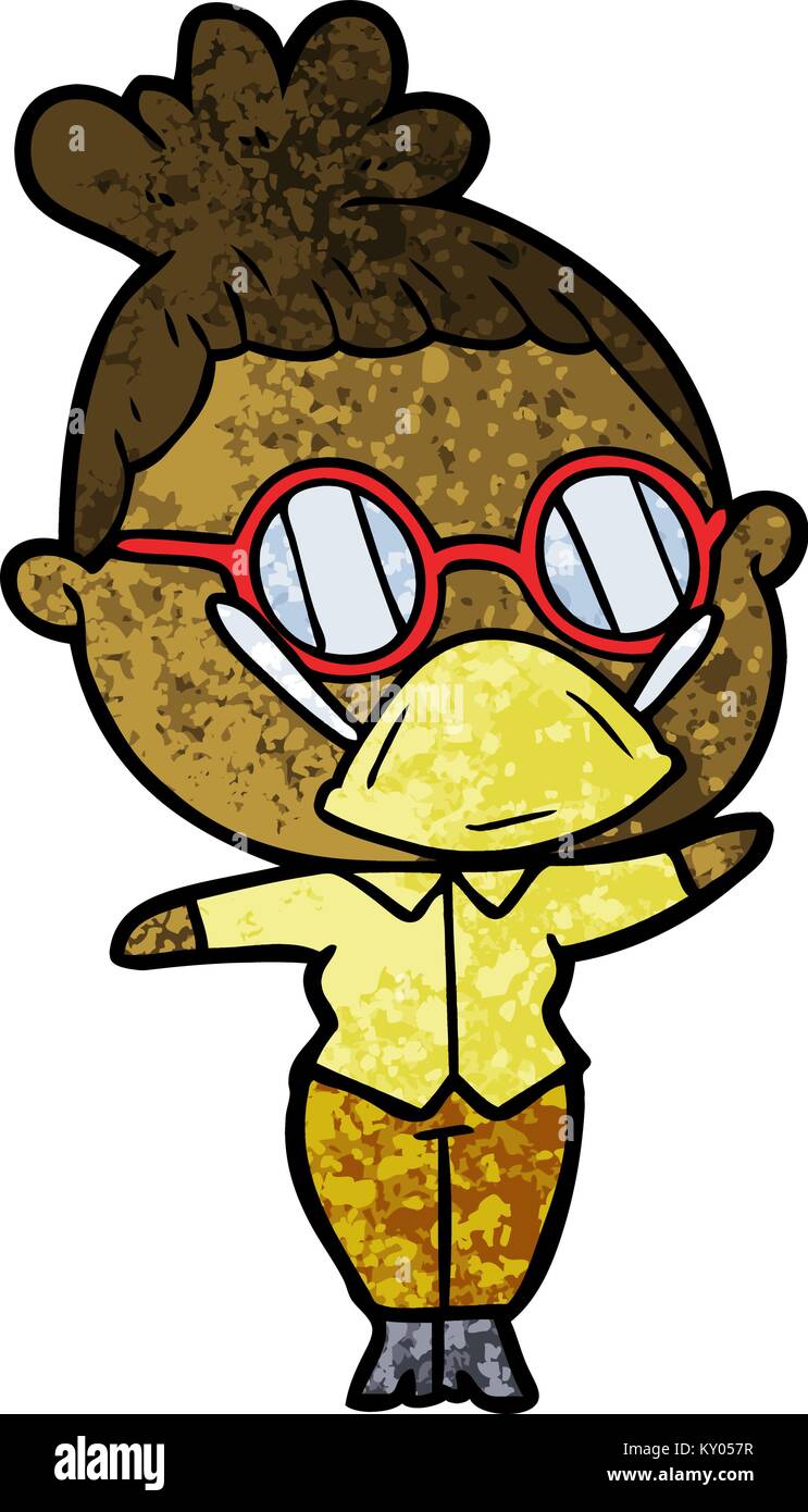 cartoon woman wearing spectacles Stock Vector Image & Art - Alamy