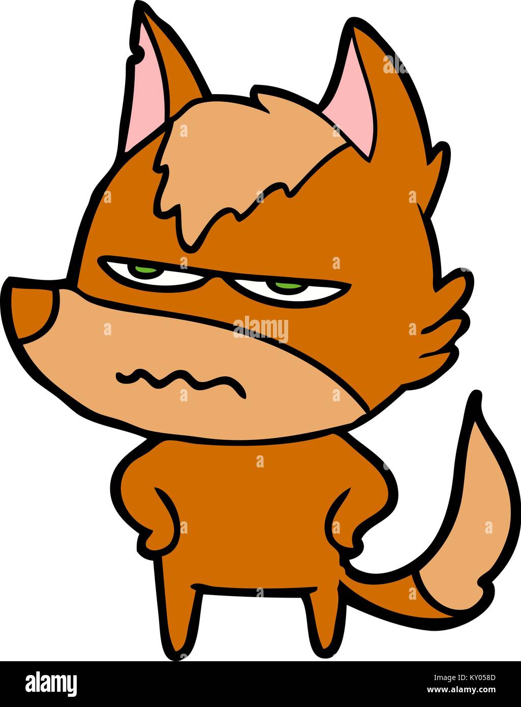 angry fox cartoon character Stock Vector Image & Art - Alamy