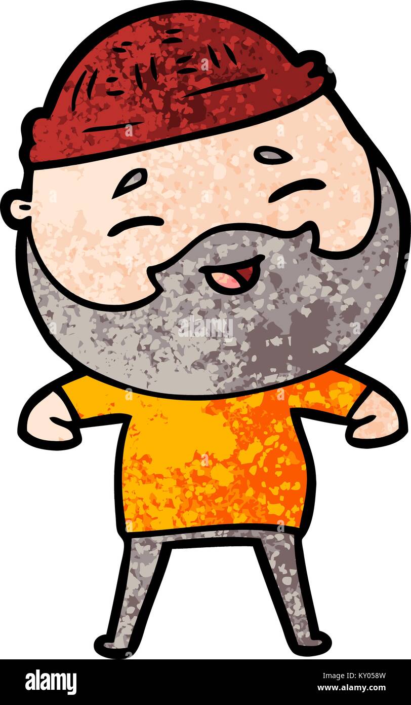 cartoon happy bearded man Stock Vector Image & Art - Alamy
