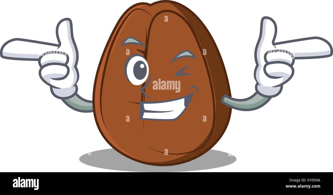 Wink coffee bean character cartoon Stock Vector Image & Art - Alamy