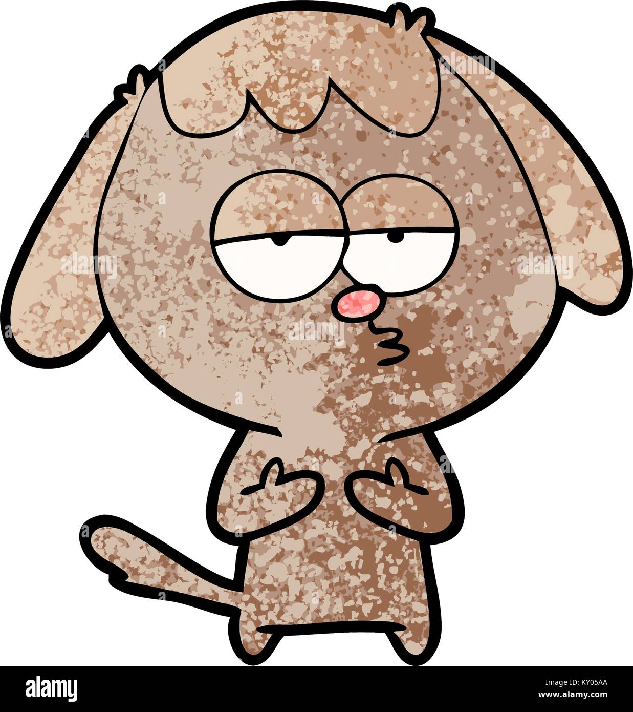 cartoon bored dog Stock Vector Image & Art - Alamy