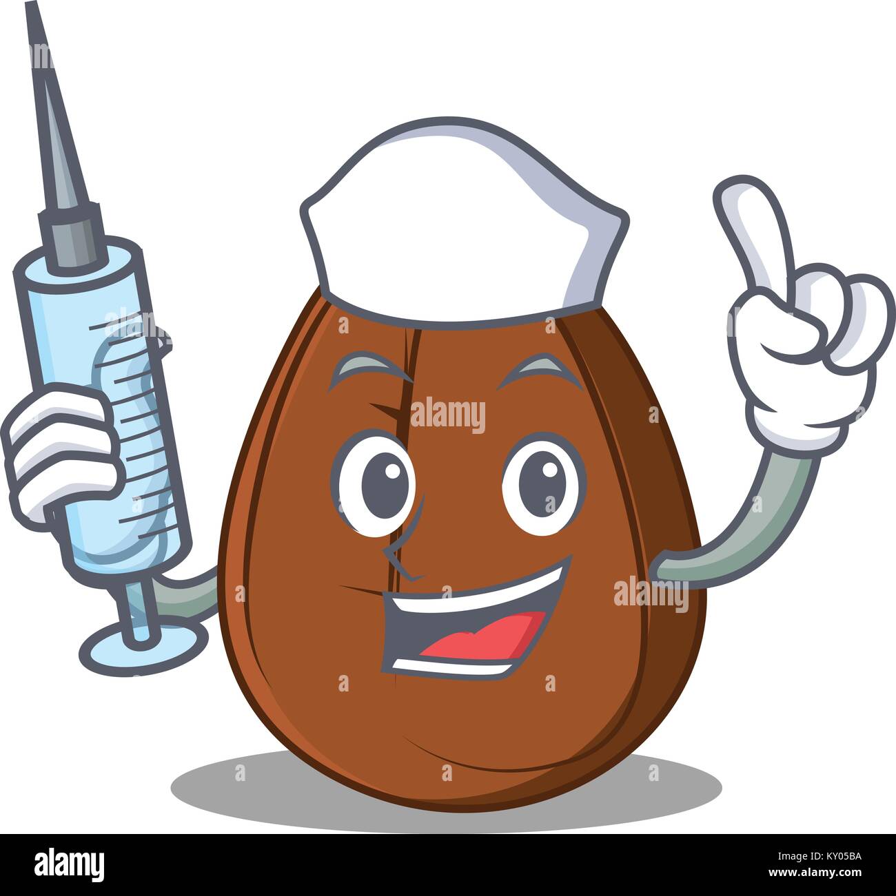 Nurse coffee bean character cartoon Stock Vector Image & Art - Alamy