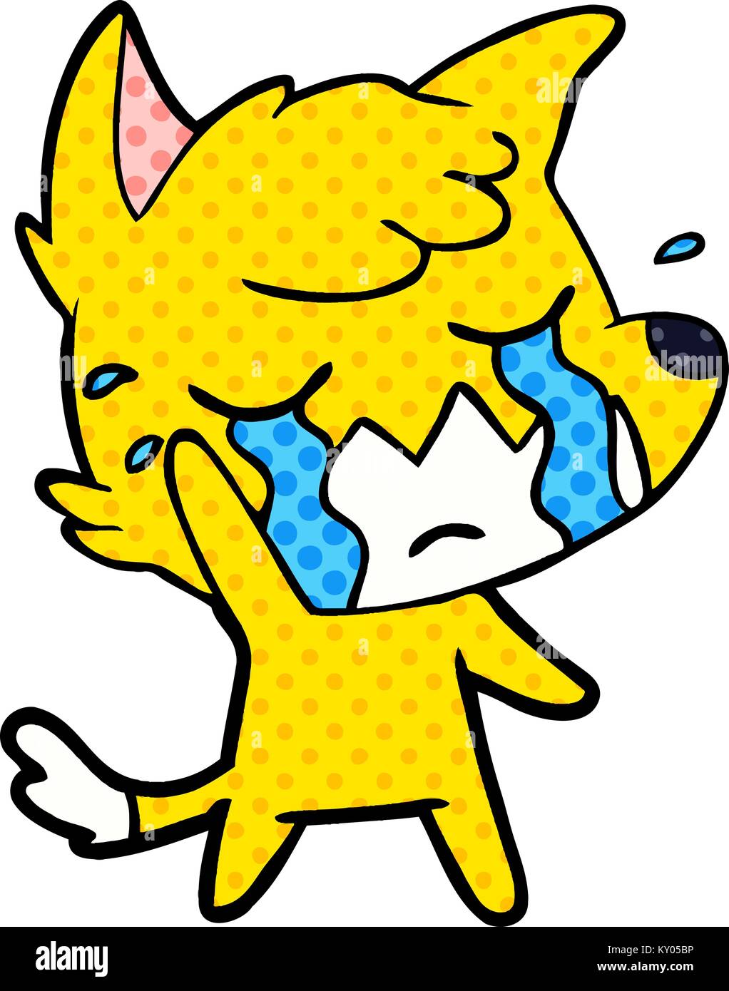 sad little fox cartoon character Stock Vector Image & Art - Alamy