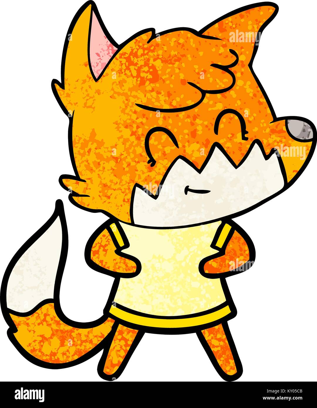 cartoon friendly fox Stock Vector Image & Art - Alamy