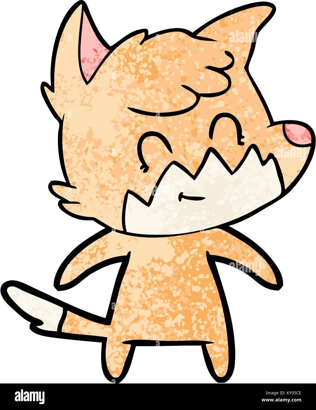 cartoon friendly fox Stock Vector Image & Art - Alamy