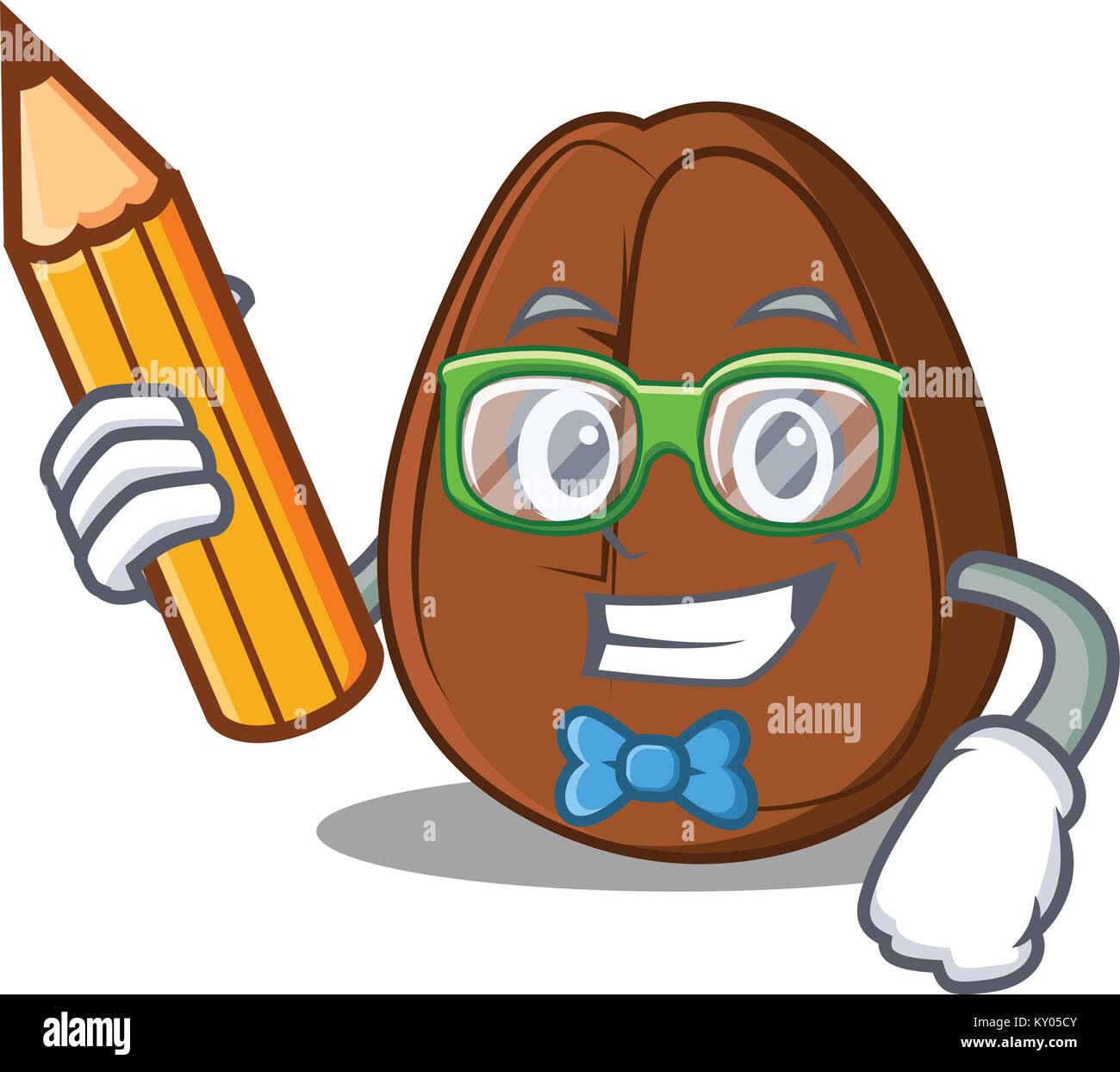 Student coffee bean character cartoon Stock Vector Image & Art - Alamy