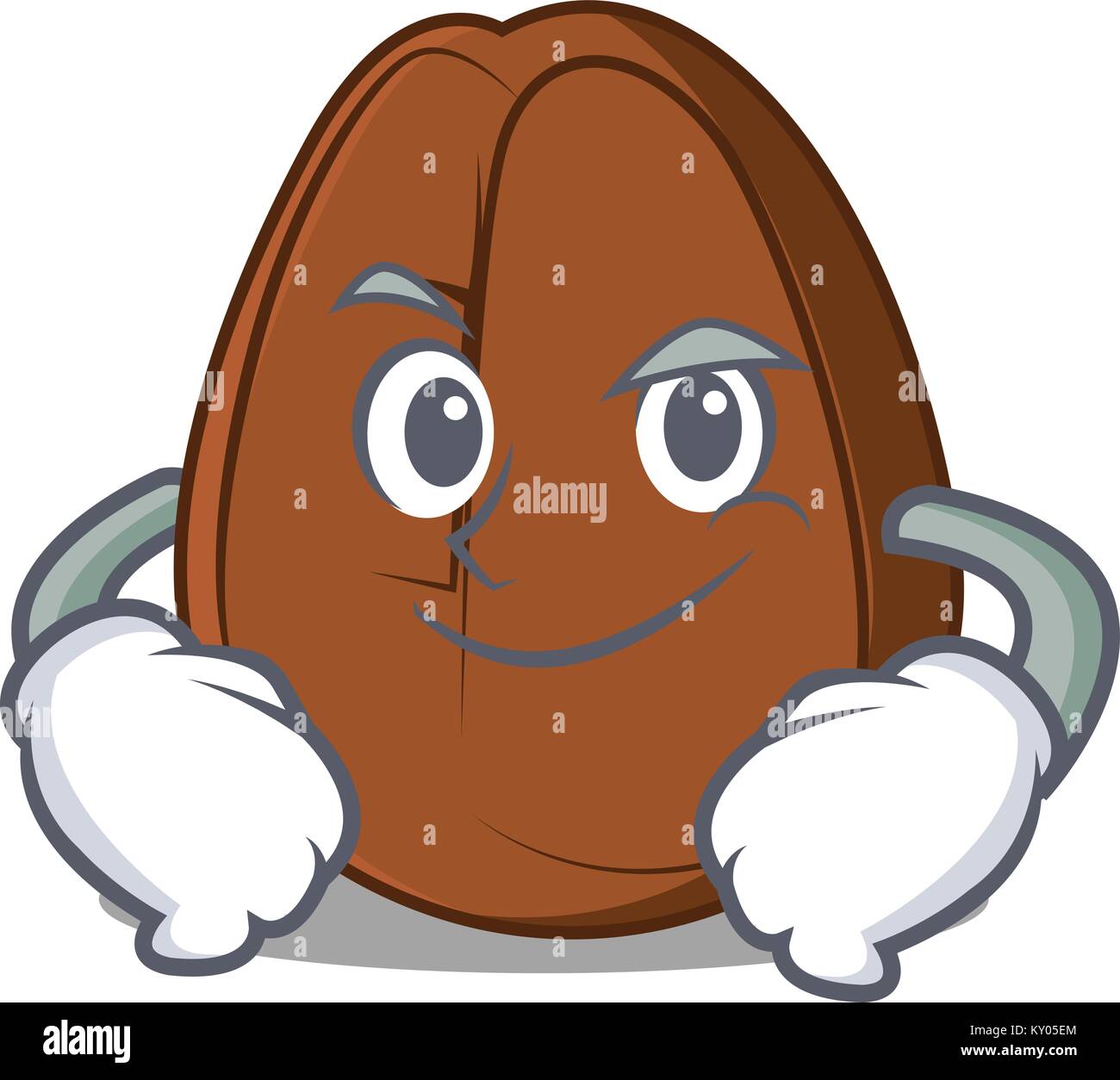 Smirking coffee bean character cartoon Stock Vector Image & Art - Alamy