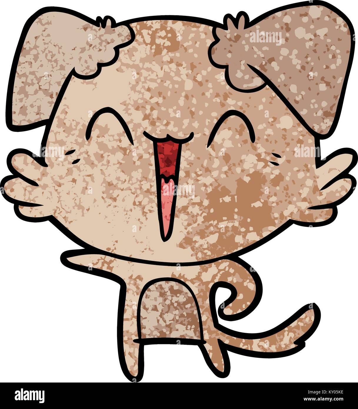 happy little pointing dog cartoon Stock Vector Image & Art - Alamy