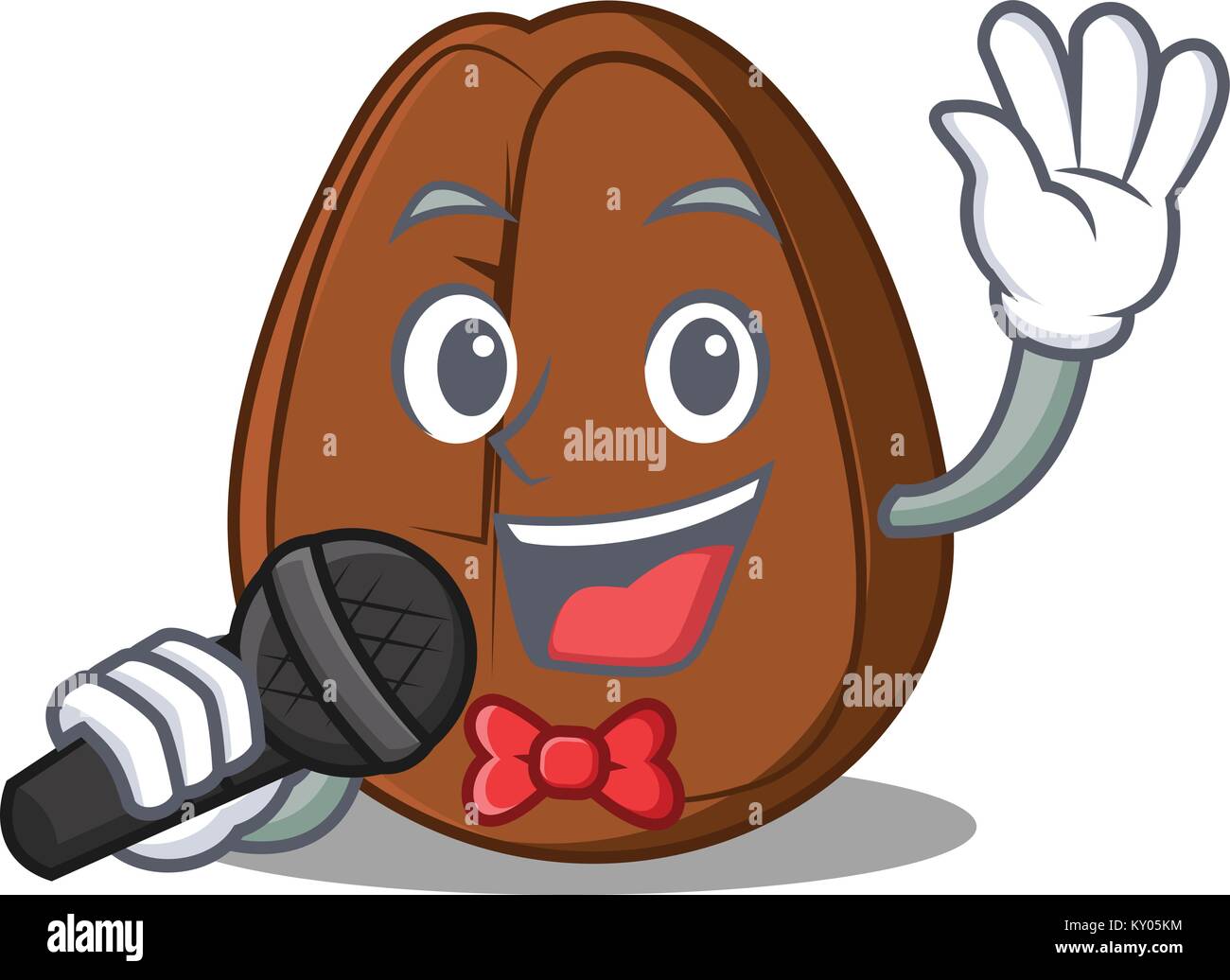 Singing coffee bean mascot cartoon Stock Vector Image & Art - Alamy