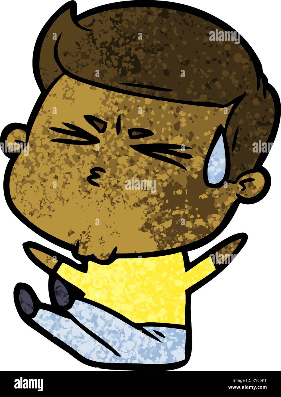 cartoon man sweating Stock Vector Image & Art - Alamy