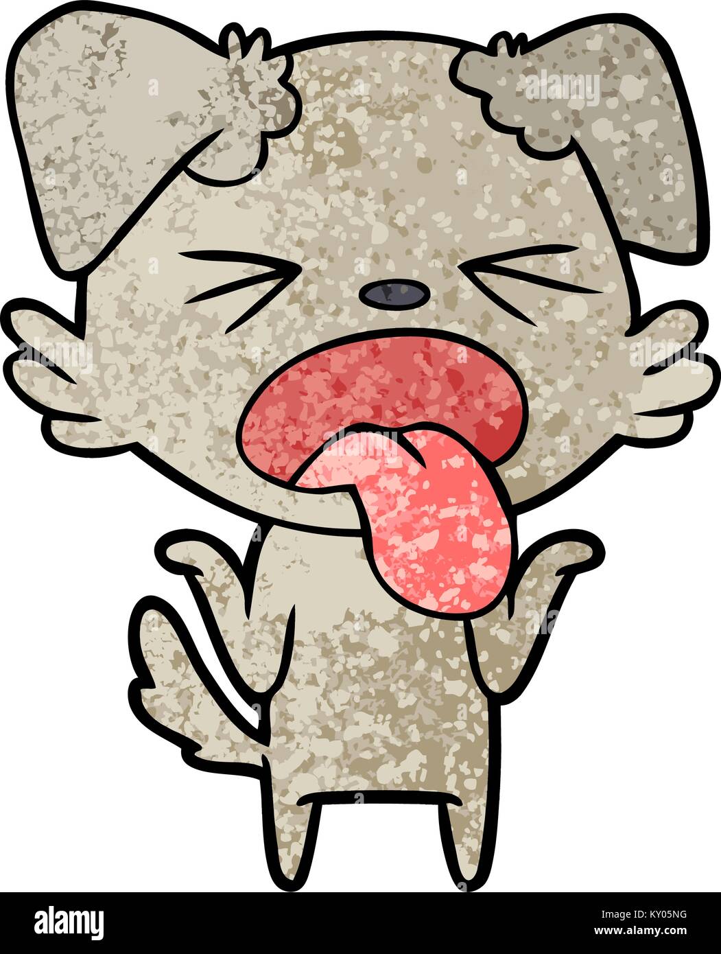 cartoon disgusted dog shrugging shoulders Stock Vector Image & Art - Alamy